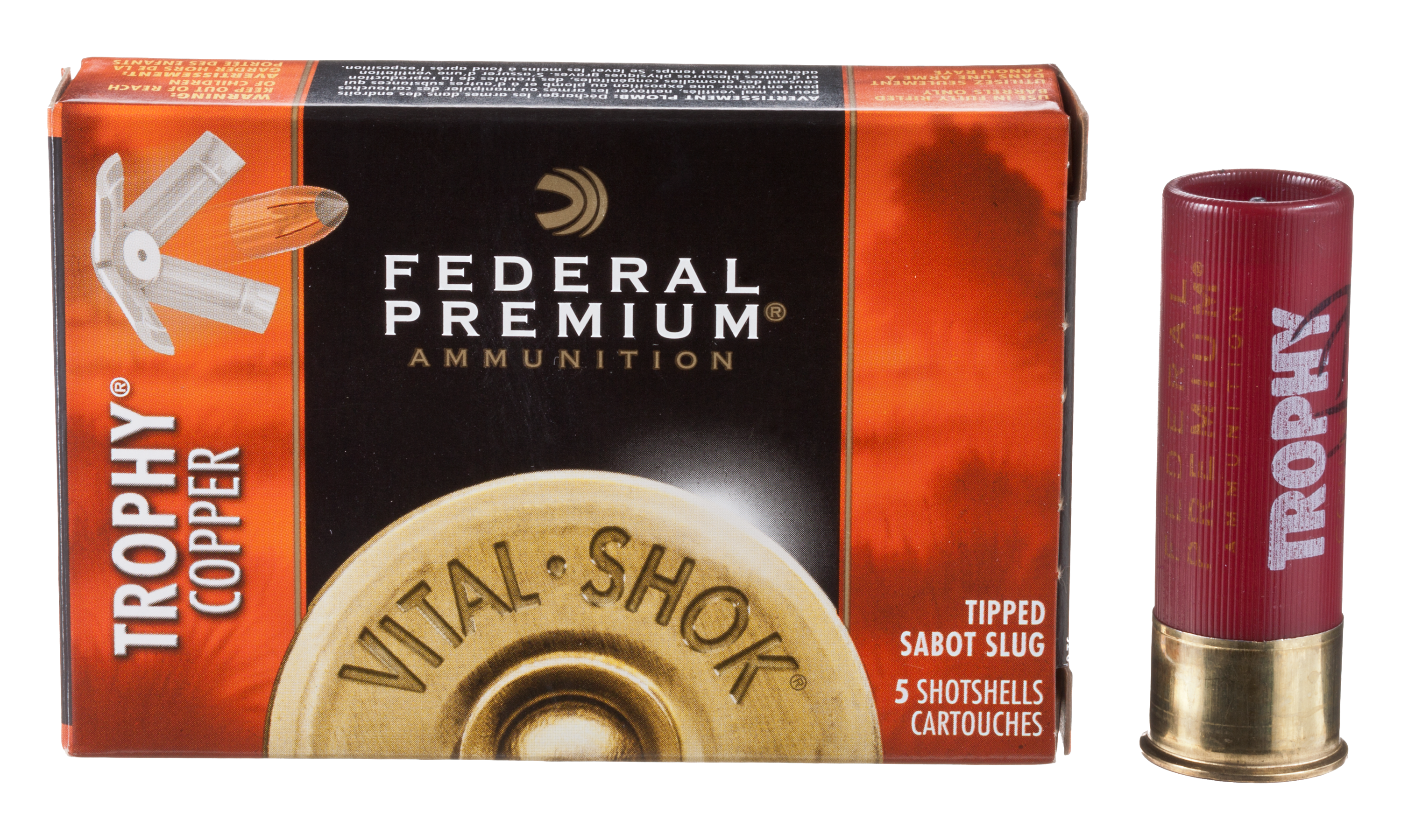 Federal Premium Vital-Shok Trophy Polymer Tipped Sabot Slug Shotshells ...